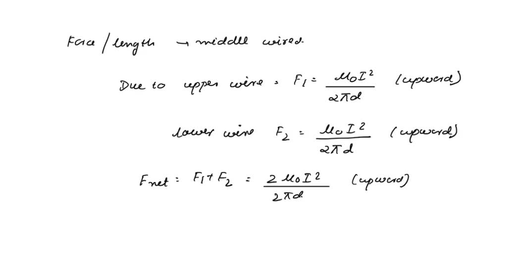 SOLVED: Question 11 (1 point) Three parallel wires each carry current I ...