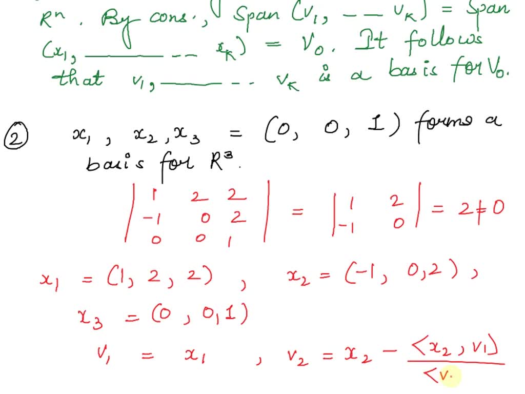 SOLVED: (a) Using the Gram-Schmidt orthogonalization procedure find set ...