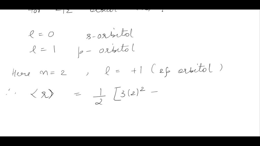 Solved Calculate The Average Radius I E Expectation Value Of A
