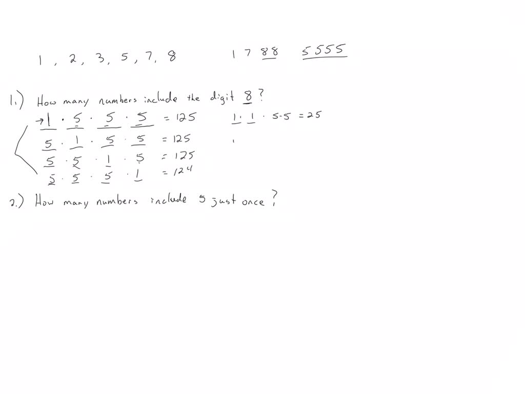 SOLVED: (4 points) A four-digit number is formed using only the digits 1, 2, 3, 5,7, and 8, for ...