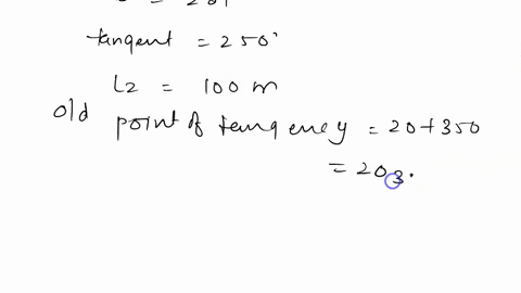 Given the compound curve with the vertex v inaccessible...