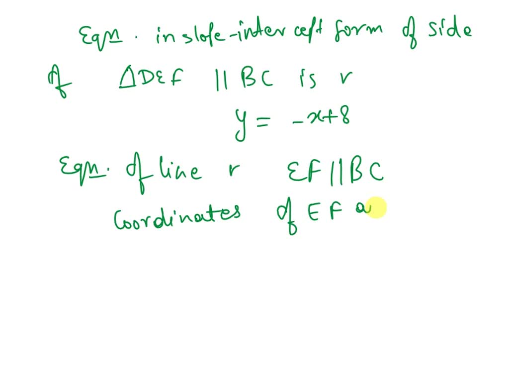 Solved Triangle Abc Has Been Rotated 90deg To Create Triangle Def Write The Equation In Slope