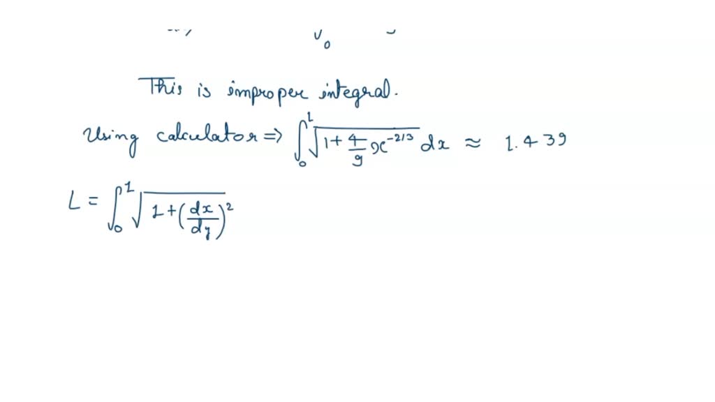 SOLVED: (b) Use the following formulas set up two Integrals for the arc length from 0) to (1, 1 ...