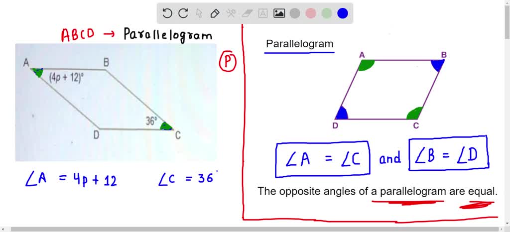 SOLVED: 'Geometry N.6 Properties of parallelograms LLK Find the value of p in rhombus CDEF. p+ ...