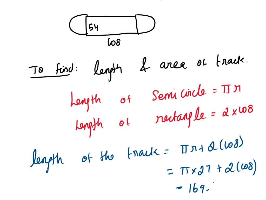 SOLVED: An oval track is made by erecting semicircles on each end of a ...