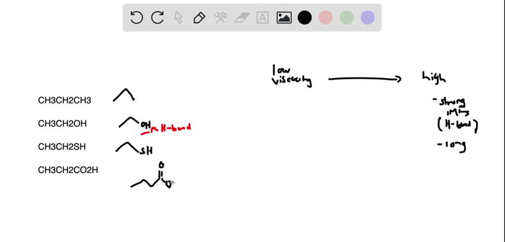 Rank the following molecules in terms of increasing viscosity ...