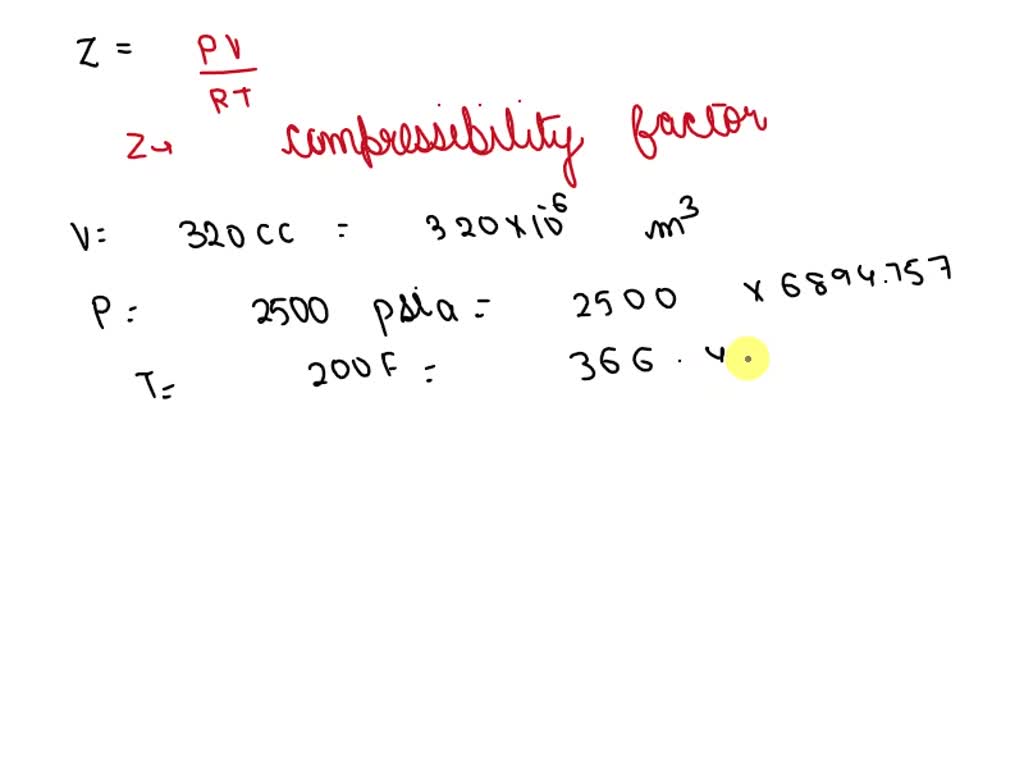 SOLVED: A PVT cell contains 320 cc of oil and its bubble-point pressure ...