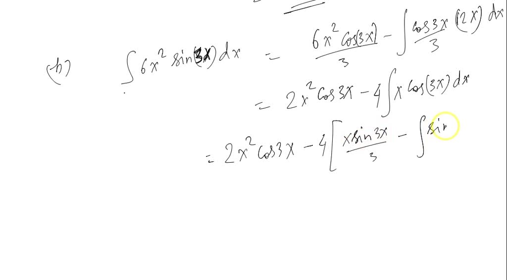 SOLVED: Worksheet for Section 7.1 - Integration by Parts The ...