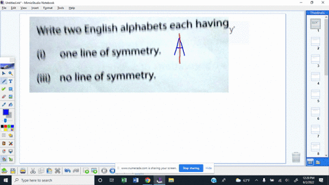Draw any two english alphabet that has both vrtical and...