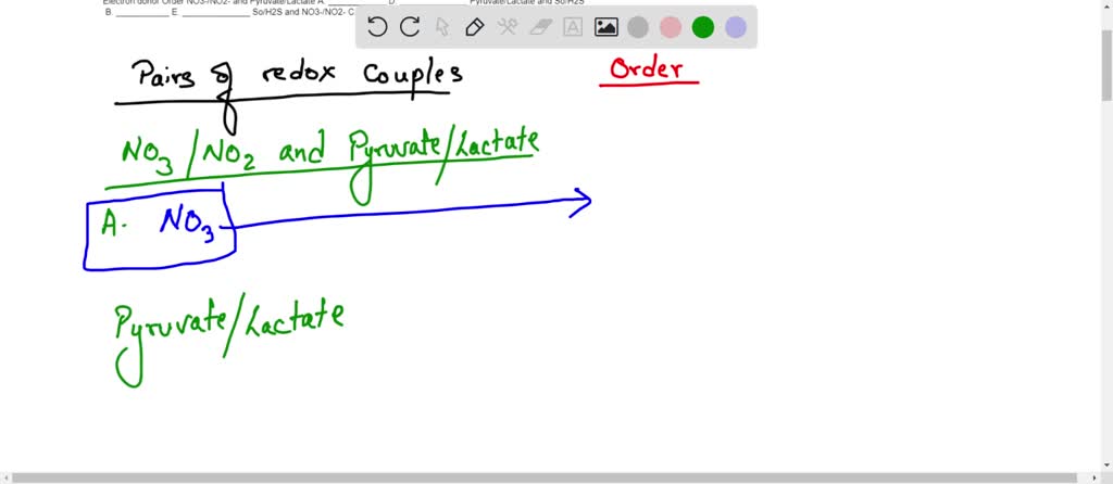 SOLVED: For each of the following paired redox couples, identify the ... SOLVED: For each of the following paired redox couples, identify the ...