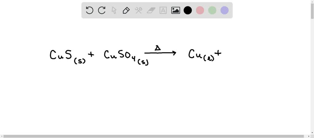 SOLVED: Copper metal is produced by heating solid copper(II) sulfide ...
