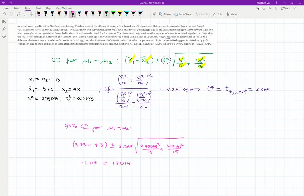 SOLVED: An experiment published in The American Biology Teacher studied ...