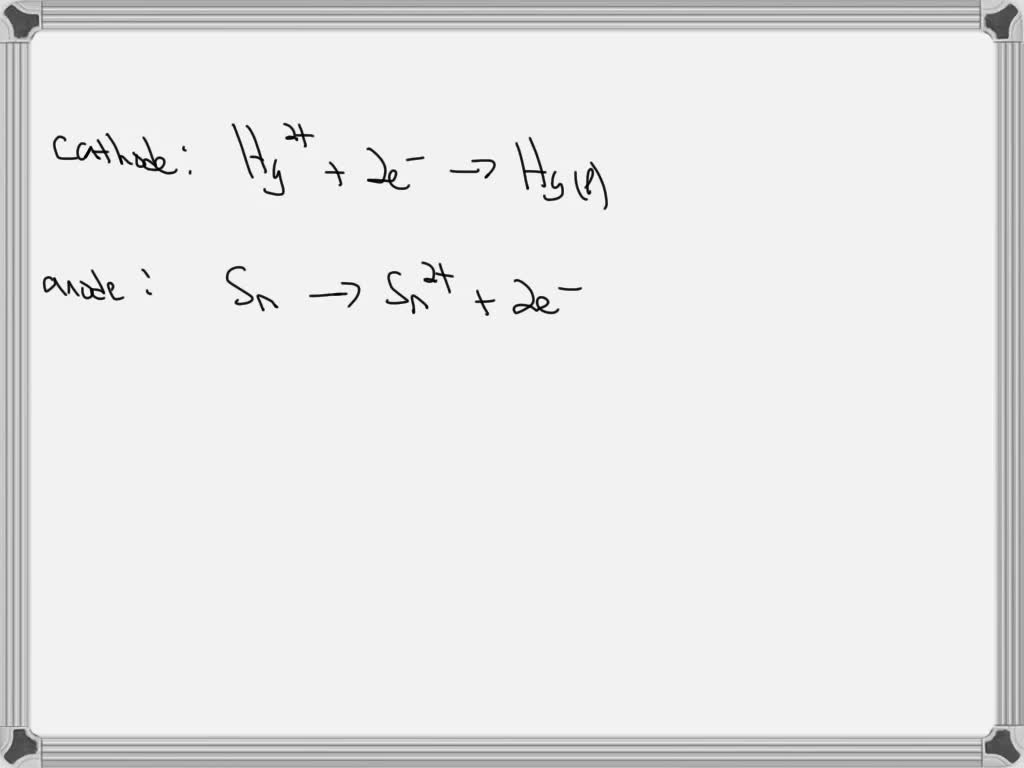 SOLVED: A voltaic cell is constructed from a standard Sn^2+ | Sn half ...