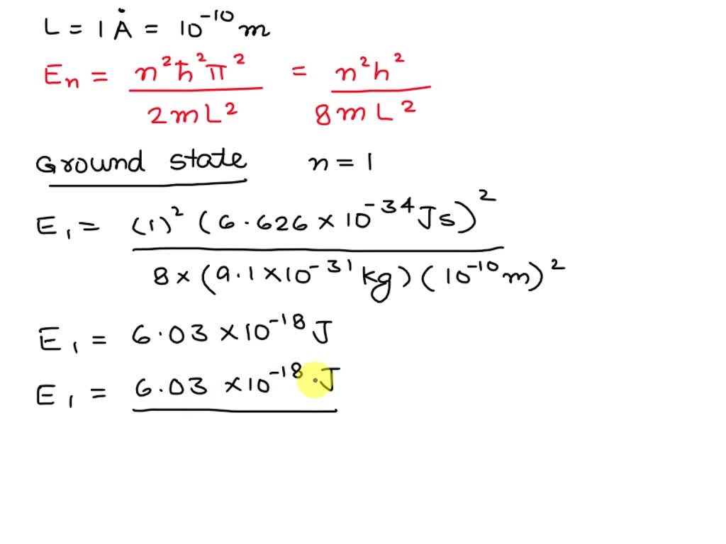 SOLVED: An electron is trapped in a cubical box of side 1 A. Find energy and momentum for ground ...