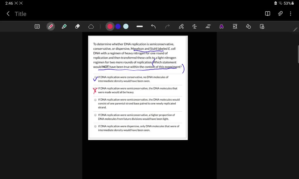 SOLVED: To determine whether DNA replication is semiconservative ...