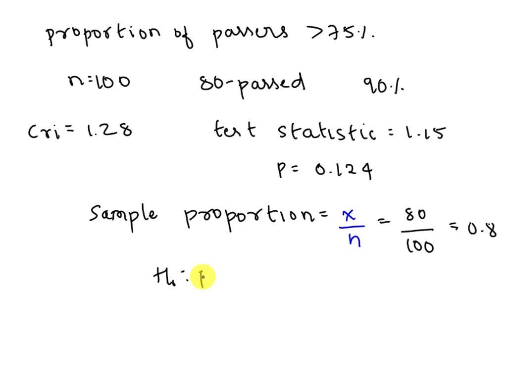 SOLVED: A competency test is modified so that the proportion of test ...