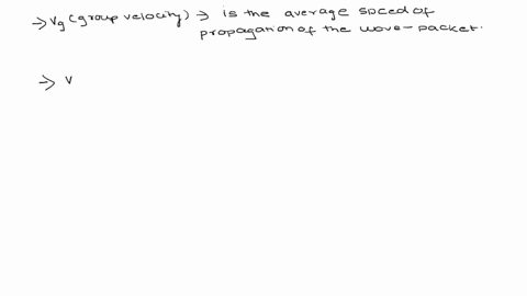 SOLVED: Draw a typical dispersion relation curve (ω-k curve) for Vp= Vg ...