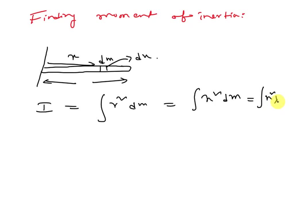 SOLVED: For a thin bar of length L and mass M uniformly distributed ...