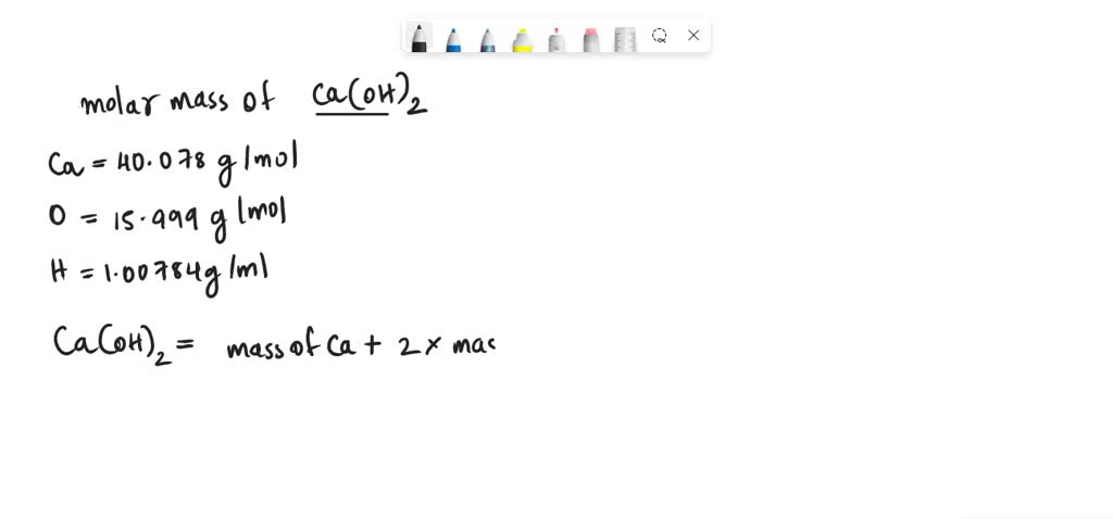 SOLVED: "The chemical formula for calcium hydroxide is: Ca (OH) 2 ...