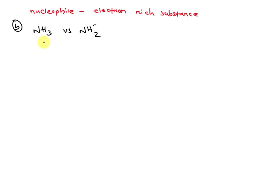 SOLVED: C) For each pair of nucleophiles, determine the more ...