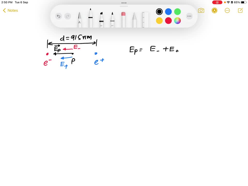 SOLVED: An electron and proton are fixed at separation distance of 915 ...