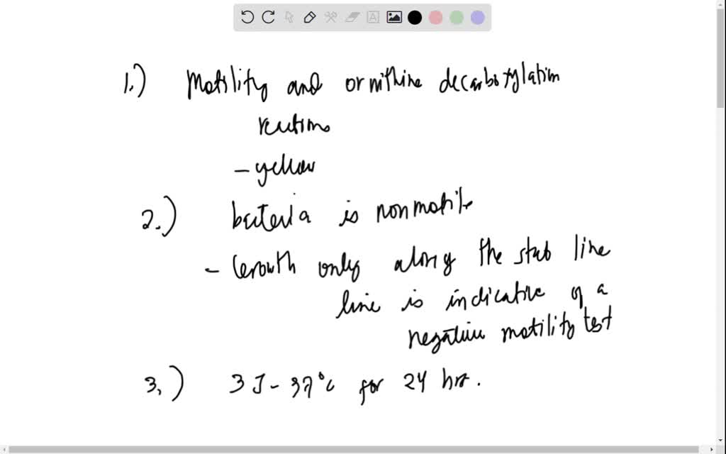 SOLVED: MIO Why do you read the motility test first; followed by ...