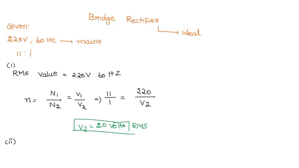 SOLVED: A 230V, 60Hz voltage is applied to the primary of a 5:1 step ...