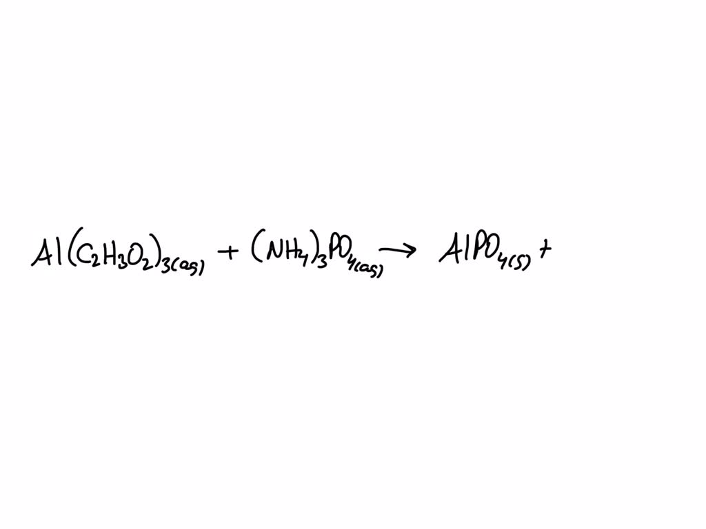 SOLVED: Write balanced equation to show the reaction of aqueous ...