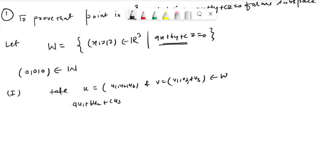 Solved Please Help Me Answering These Questions Prove That If V Is A Subset Of A Vector Space S