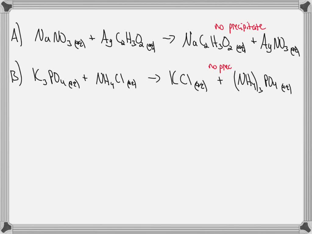SOLVED: Which pair of aqueous solutions, when mixed, will form a ...