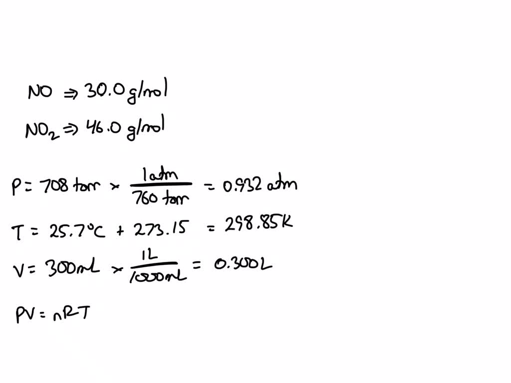 SOLVED: a sample of a gaseous nitrogen oxide is found to weigh 0.525g. the sample has a volume ...