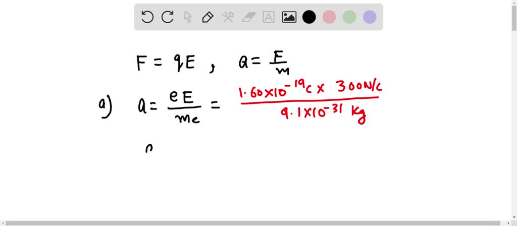 SOLVED: An electron is accelerated by a constant electric field of ...