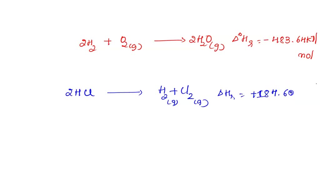 SOLVED: Given the reactions (1) and (2) below, determine (i) Î”HÂ°r and ...