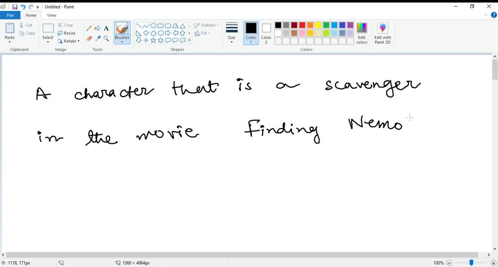 SOLVED: identify a character that is a scavenger in the movie Finding Nemo