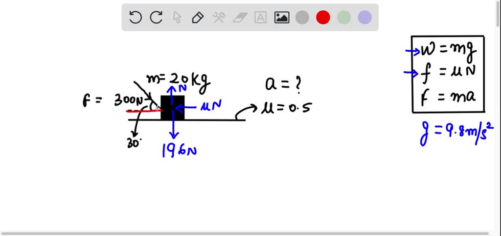 SOLVED: n the figure, a 4-kg crate is on a rough surface inclined at 35°. A constant external ...