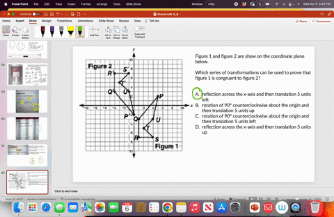 Consider the figures on the coordinate plane. Figure...