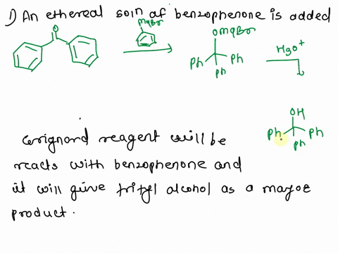1 will a grignard reagent be formed if acetone is used as...