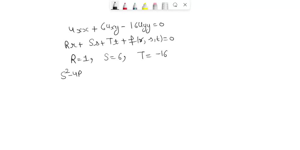 SOLVED: Classification of Partial Differential Equations [10 marks] Classify the following ...