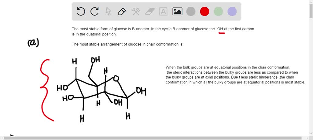 SOLVED: Q2. Draw (i) α-D-glucose and (ii) β-D-glucose as a 6-membered ...
