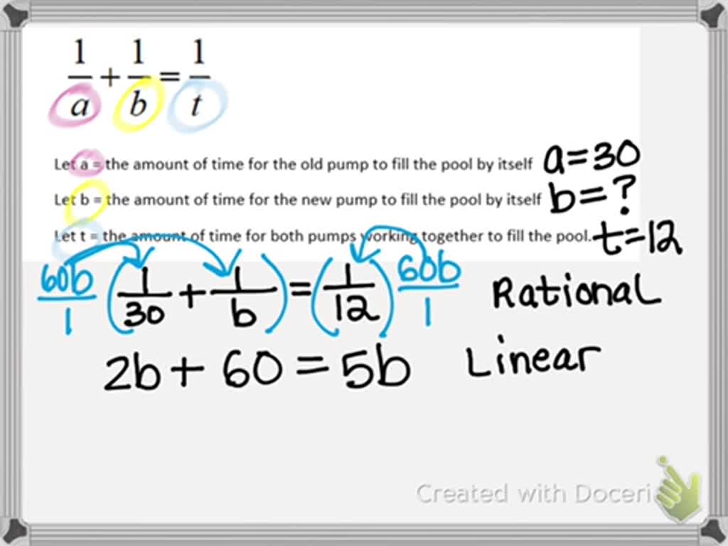 SOLVED: A swimming pool takes 30 hr to fill using an old pump. When a ...
