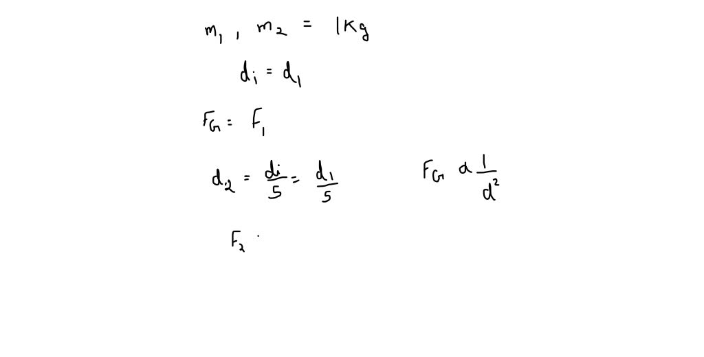 SOLVED: The separation distance between two 1.0 kg masses is changed ...