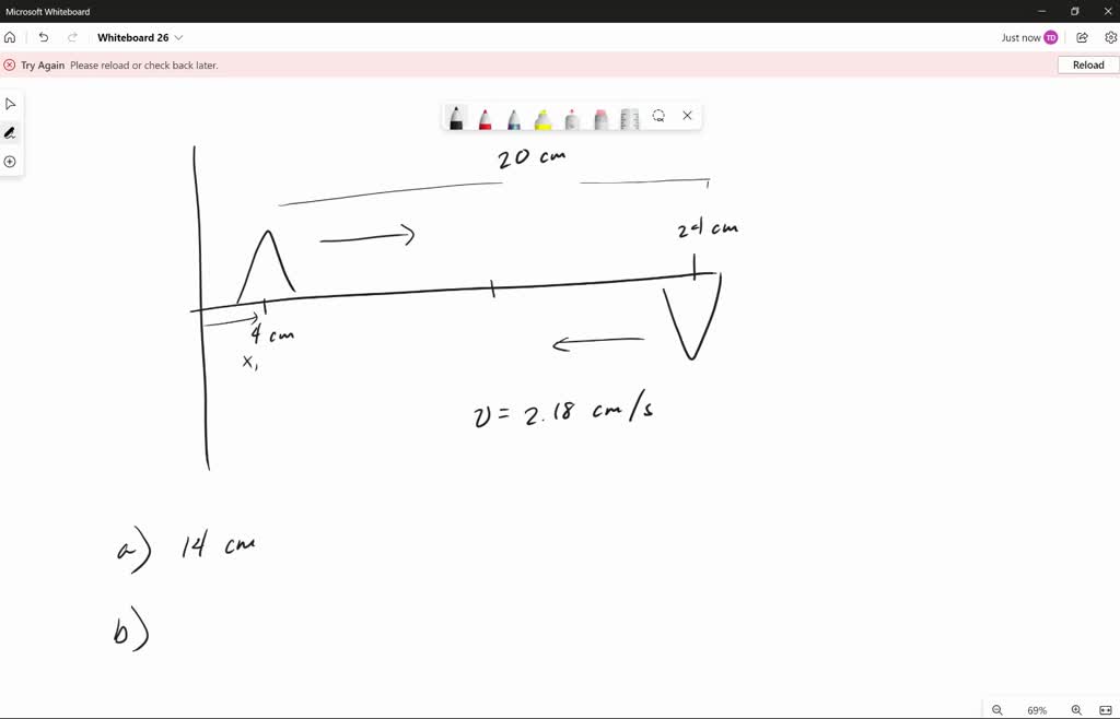 SOLVED: At t = 0, the instantaneous position of two pulses moving along ...