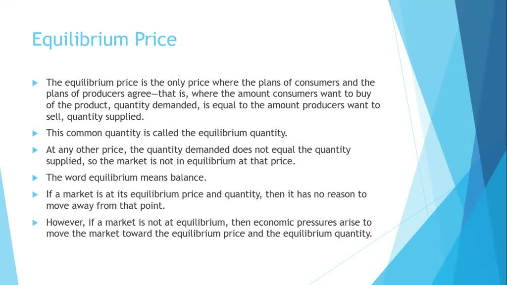 SOLVED: What are the equilibrium price and quantity of cake ...