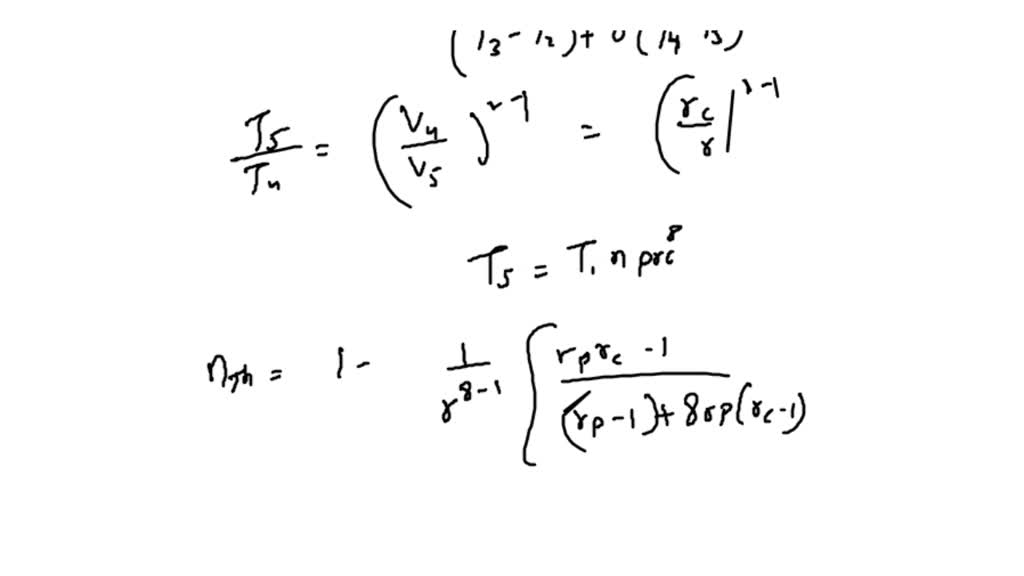 SOLVED: In a dual-combustion cycle, the maximum temperature is 2000Â°C ...