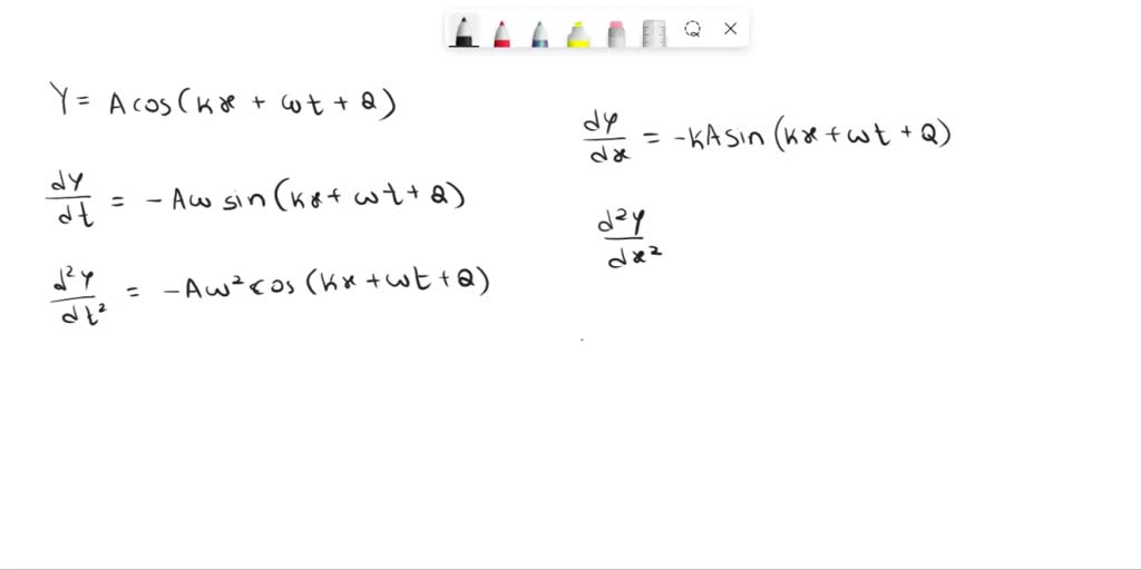 SOLVED: The general wave function on a string is given by : Y(x,t ...