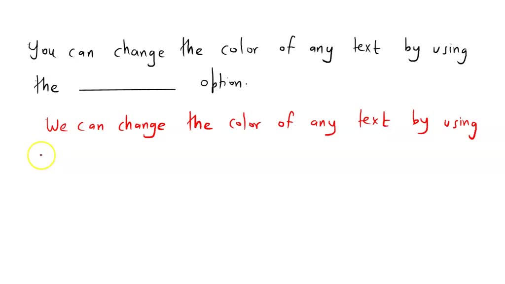SOLVED: To modify the set of complementary colors used for text ...