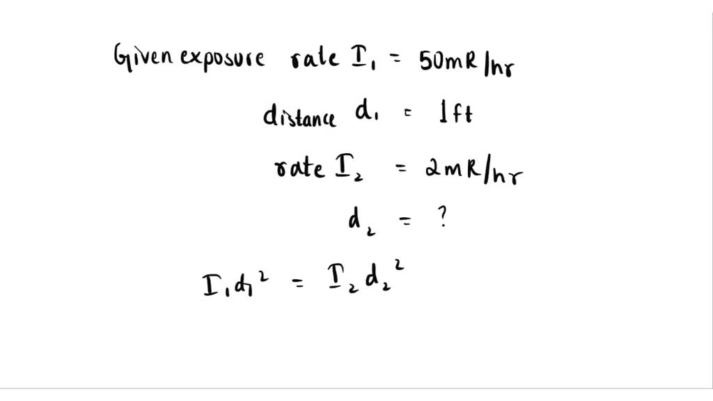 SOLVED: If a point source produces an exposure rate of 50 mR/hr at a ...