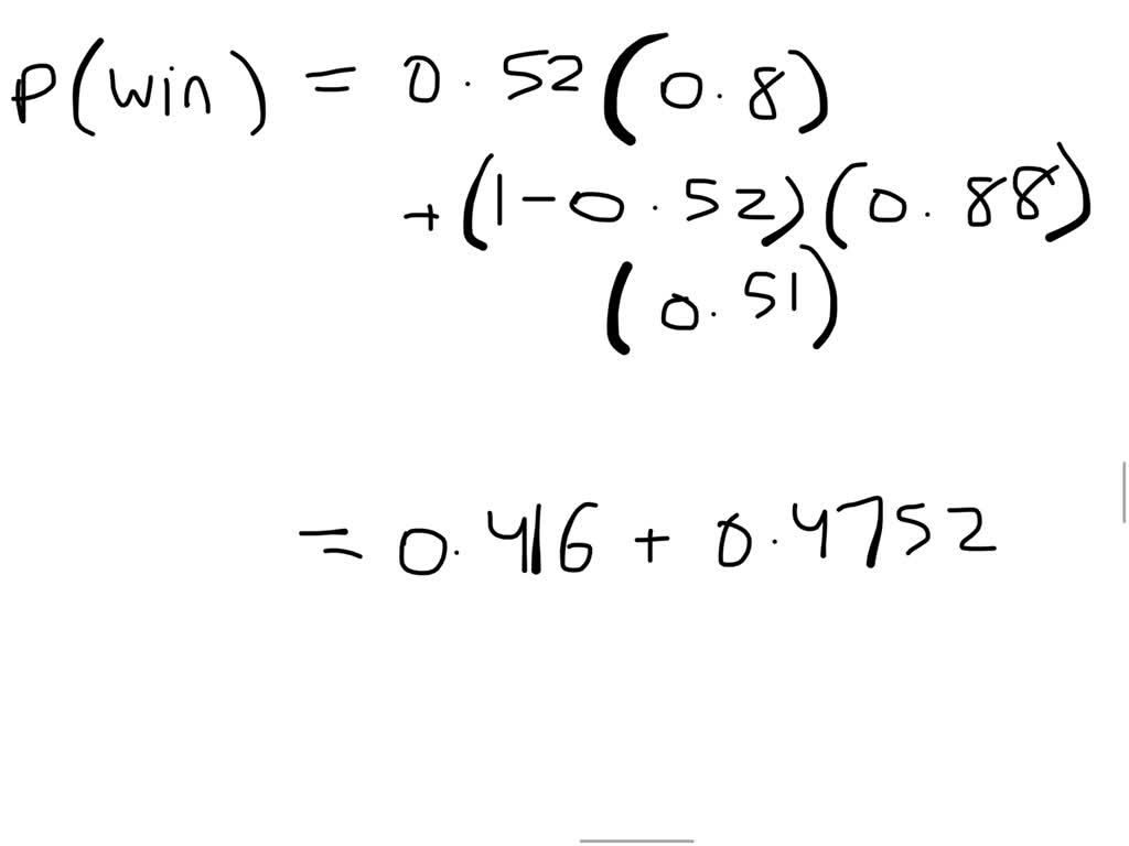 SOLVED: 4. A tennis player has two chances to get a serve into play ...