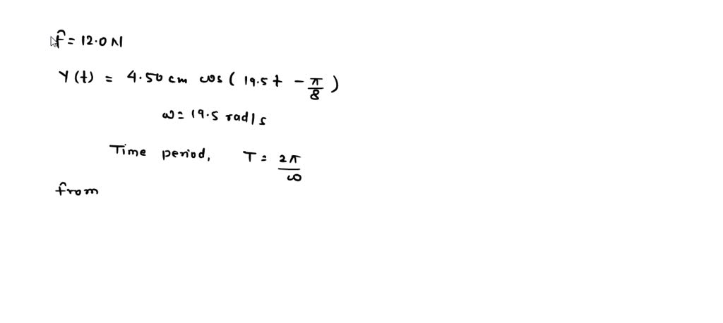 SOLVED: A 12.0-N object is oscillating in simple harmonic motion at the end of an ideal vertical ...
