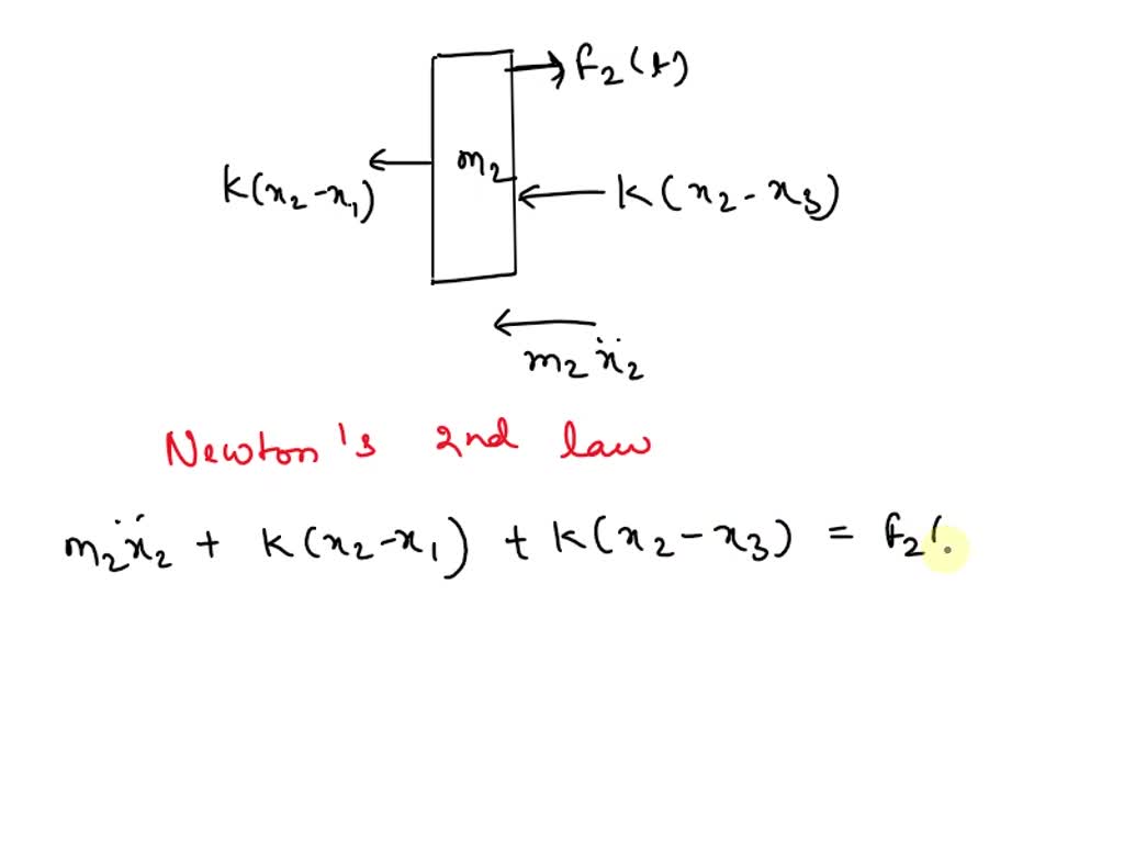 SOLVED: Derive the equations of motion for this system with x1, x2, and x3 as generalized ...